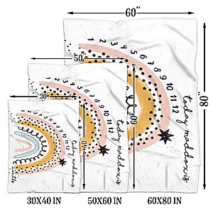 Monthly Blanket Girl, Rainbow Baby Name Blanket, Newborn Photo Prop, Custom Baby Blanket, Monthly Baby Blanket, New Mom Gift, Rainbow Baby Blanket, Super Soft Plush Blanket for Baby for Kids