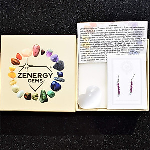 CHARGED Natural Ruby 925 Sterling Silver Designer Earrings + Selenite Charging Heart [Included]