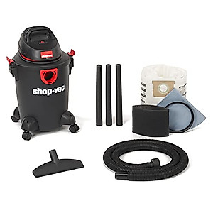 Shop-Vac 5985005 DIY and Workshop Series Wet Dry Vac, 6 Gallon, 1-1/4 Inch x 7 Foot Hose, 65 CFM, (1-Pack),Black