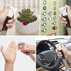 CGBARBER 6Packs Small Spray Bottles, Plastic Travel Bottles Size,Mini Bottle Set, Calibration Refillable Reusable Liquid Containers Cleaning Solution Makeup Bottles for Anywhere (1.2oz)