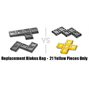 BLOKUS Game Replacement Parts ~ 21 YELLOW PIECES