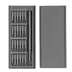 Precision Screwdriver Set Mini Electric Screwdriver with 24 CVS Bits Magnetic Repair Tool Kit for Mobile Phone, Computer, PC, Laptop, Phone, , Tablet, Home DIY