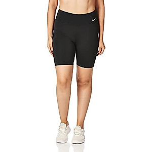 Nike One Women's Mid-Rise 7" Bike Shorts DD0243-010 Size M Black/White