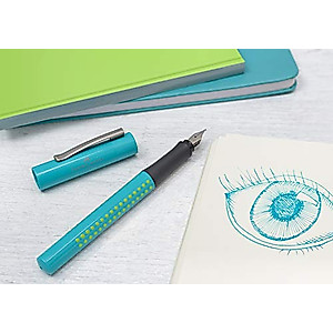 Faber-Castell 140916 Grip 2010 M Fountain Pen - Turquoise