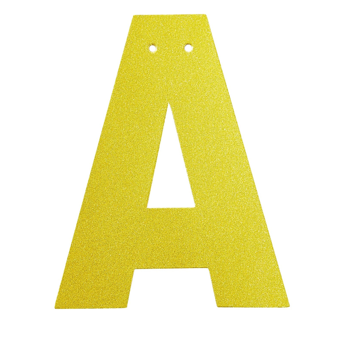 BLUE PANDA 126 Pieces Make Your Own Banner Kit - DIY Banner with Gold Glitter Letters A-Z, Numbers 0-9, Hearts, Stars, and 3 Strings