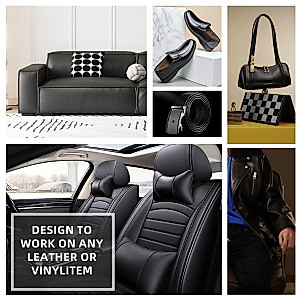 SANPAIR Black Leather Recoloring Balm, Leather Color Restorer, Leather Scratch Repair, Leather Balm, Black Leather Paint, Leather Sofa Stain Remover for Couch, Furniture and Car Seat