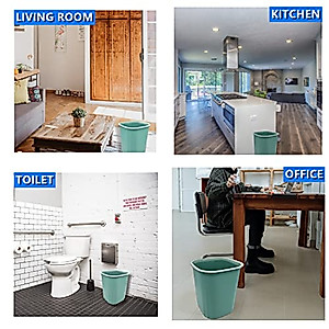 JASINCESS 1.5 Gallon Trash Can Small Plastic Wastebasket Square Trash Bin Garbage Container Bin for Bathroom, Kitchen, Bedroom, Home Office,Kids Rooms