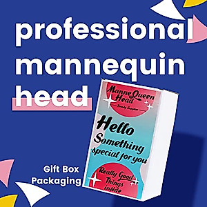 Mannequin Head with Hair 70% Real Human Hair 26-28'' Cosmetology Mannequin Head for Styling Practice on Braiding Manikin Head with Clamp Stand and Tools (Dark Brown)