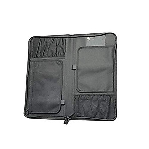 Chef’s Leather Knife Bag with 9 Universal Knife Holder Slots, Knife Carrier Bag Has a Zipper Pouch, Knife Case Also Holds Small Kitchen Tools Like Spoon, Peeler, BBQ Tools, Best Chef Knife Bag