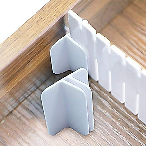 4 Pack Drawer Dividers Side Fixing Buckle Buckle Fixed Drawer Divider Clip for DIY Adjustable Drawer Dividers Dressing Table Tools