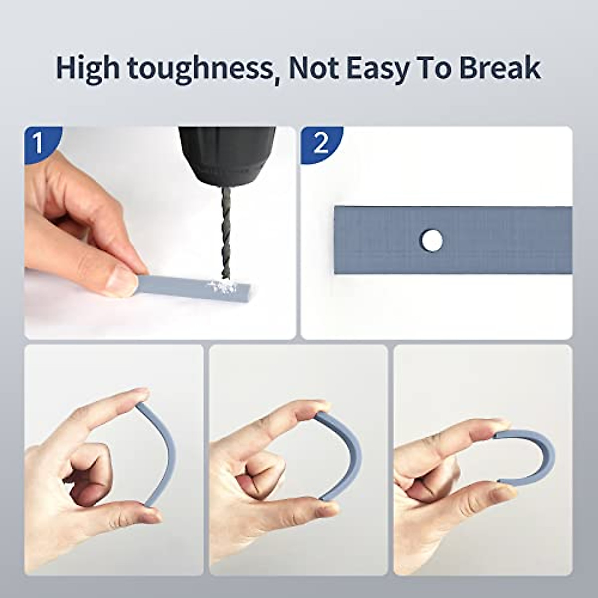 ANYCUBIC Tough Resin, 3D Printer Resin with High Precision and High Toughness, 365-405nm Fast Curing 3D Resin for 4K 8K LCD/DLP/SLA 3D Printing (Grey, 1kg)