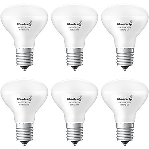 Maelsrlg E17 R14 LED Bulb, 4W (40W Equivalent) Mini Reflector Floodlight Light Bulb, E17 Intermediate Base, Daylight White 5000K, 400 Lumens, Dimmable, Pack of 6