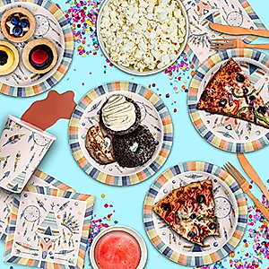 Tribal Boho Birthday Party Supplies Set Plates Napkins Cups Tableware Kit for 16