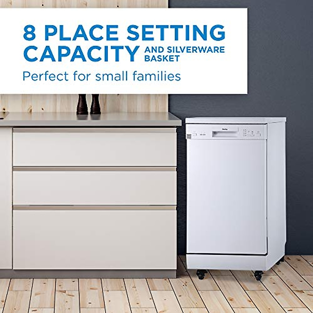 Danby DDW1805EWP Portable Dishwasher, White