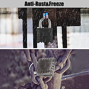 Disecu 4 Digit Combination Lock 2.7 Inch Long Shackle and Outdoor Waterproof Resettable Padlock for Gym Locker, Hasp Cabinet, Gate, Fence, School (Black, Pack of 2)