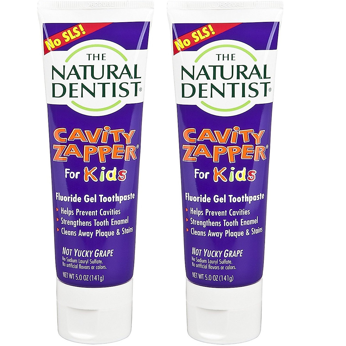 New Packaging Cavity Zapper Natural Dentist Kids Fluoride Toothpaste Prevent Cavities Remineralize Teeth Strengthens Enamel Remove Plaque Stains (Pack Of 2)