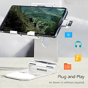 BoxWave Adapter Compatible with Tera Android 11 Barcode Scanner (P400) - Micro SD Card miniReader, USB Type-C OTG Reader USB3.0 Adapter Keychain - Metallic Silver