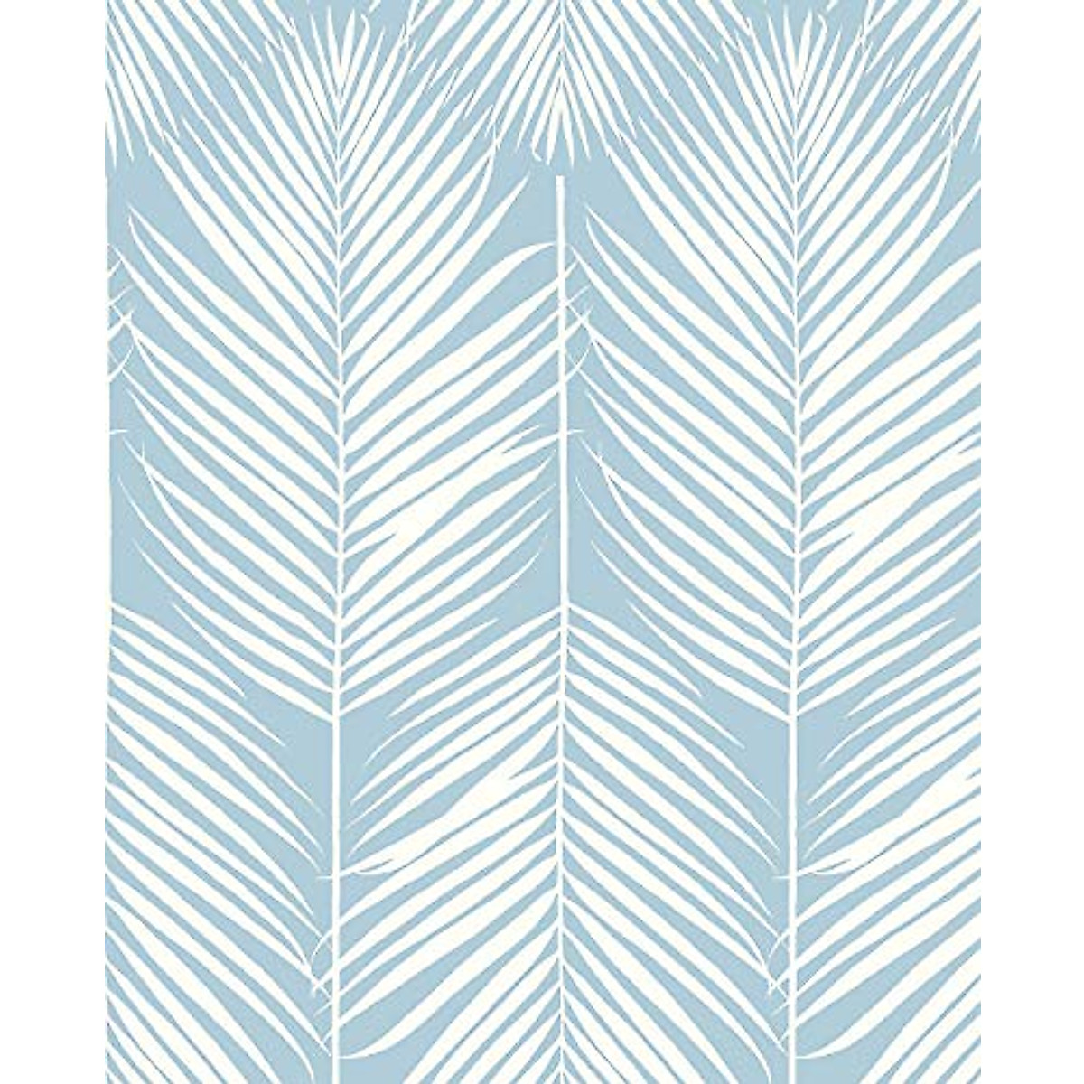 NextWall Palm Silhouette Coastal Peel and Stick Wallpaper (Hampton Blue)
