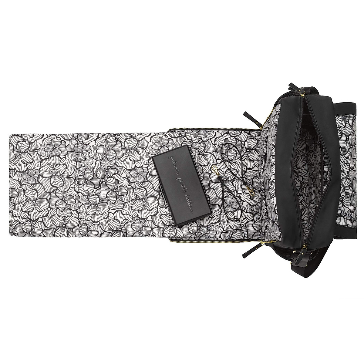 Petunia Pickle Bottom Boxy Diaper Bag Backpack & Wander Stroller Caddy Bundle