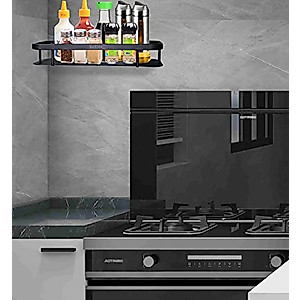 Emblshnt 2-Pack Shower Rack, Self Adhesive Shower Shelves, Shower Shelf for Inside Shower, Shower Organizer Corner Shower Caddy, Shower Racks for Inside Shower Storage, Black Shower Caddy Corner