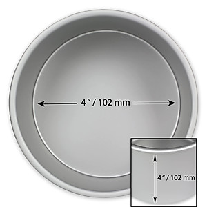PME Round Cake Pans 4 x 4 Inch, Pack of 2