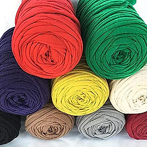 200g Art-Yarn T-Shirt Yarn Crochet Yarn Fabric Knitting Yarn Chunky Yarn Spaghetti Yarn Macrame Cotton Yarn Home Decor DIY Yarn (Color : Royal Blue)