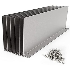 6 Pack Stainless Steel Rainwater Valley Gutter Splash Guard Straight or Bent Style 10 Inch Each, Bright Silver