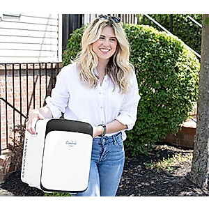 Cooluli 15L Mini Fridge for Bedroom - Car, Office Desk & College Dorm Room - 12V Portable Cooler & Warmer for Food, Drinks, Skincare, Beauty, Makeup & Cosmetics - AC/DC Small Refrigerator (White)