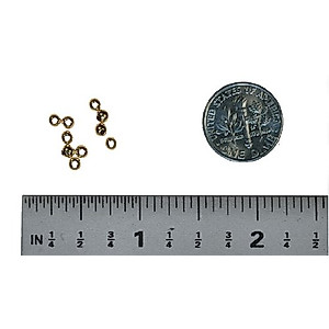 uGems 3mm 14K Genuine Solid Gold Hollow Smooth Small Beads (10 pcs)