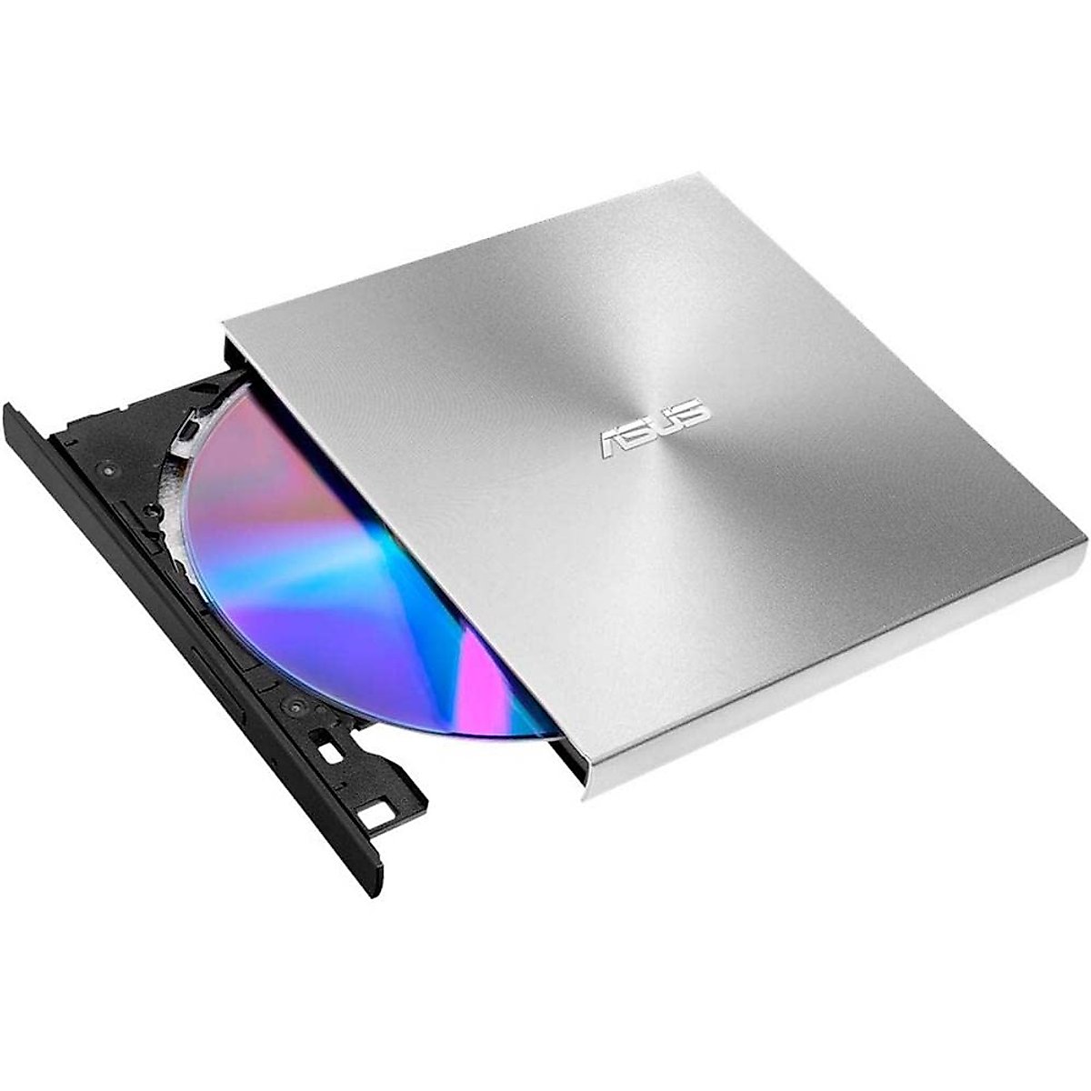 ASUS ZenDrive Silver 13mm External 8X DVD/ Burner Drive +/-RW with M-Disc Support, Compatible with both Mac & Windows and Nero BackItUp for Android devices (USB 2.0 & Type-C cables included)