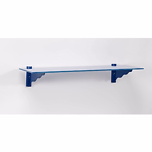 LTL Home Products Puzzle Glass Wall Shelf Kit, 7" x 24", Wave Blue