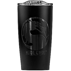 Logovision Mortal Kombat X Symbol Stainless Steel Tumbler 20 oz Coffee Travel Mug/Cup, Vacuum Insulated & Double Wall with Leakproof Sliding Lid | Great for Hot Drinks and Cold Beverages