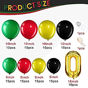 112 Pieces Juneteenth Decorations Kit-Juneteenth Balloon Garland Arch Kit with Happy Juneteenth Tablecloth Gold Chain Balloon for African-American June 19th 1865 Freedom Day Party Supplies