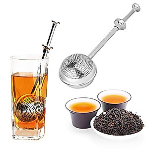 Walbest Flour Duster, 304 Stainless Steel Retractable Sugar Duster Powder Shaker Matcha Powder Spices Sieve Baking Sifter Tool Duster Silver