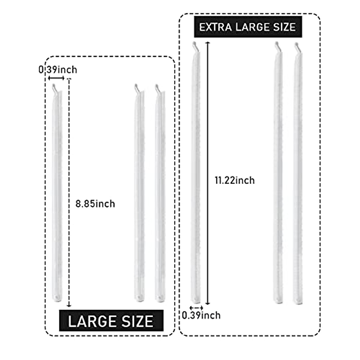 Pack of 12 Plastic Chip Clip Stick, Reusable Bag Sealer Stick for Kids Snacks Seasoning Cooking Backing, Stay Fresh Bag Sealer Sticks Kit, 4 Size in One Set