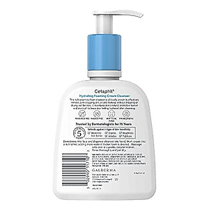 Cetaphil Cream to Foam Face Wash, Hydrating Foaming Cream Cleanser, 8 oz, For Normal to Dry, Sensitive Skin, with Soothing Prebiotic Aloe, Hypoallergenic, Fragrance Free