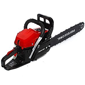 Gas Chainsaw 2 Stroke Gas Power Chain Saw 62CC Handheld Cordless Petrol Gasoline Chain Saw Chainsaw for Farm Garden Ranch Trees Wood Cutting