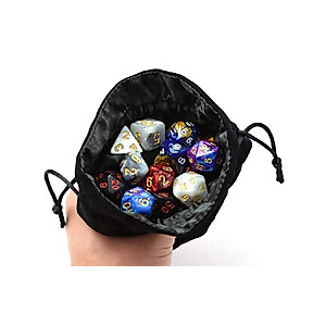 zmgmsmh Drawstring Dice Bag Chess bag small pouch hold chess pieces velvet Fabric Dice Pouch cosplay coin pouch Velvet Jewelry Bag Red/Grey/Black (3, Multicolor)