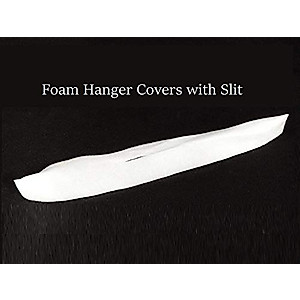 NAHANCO 2041W Rubber Hanger Covers, White Foam (Pack of 100)