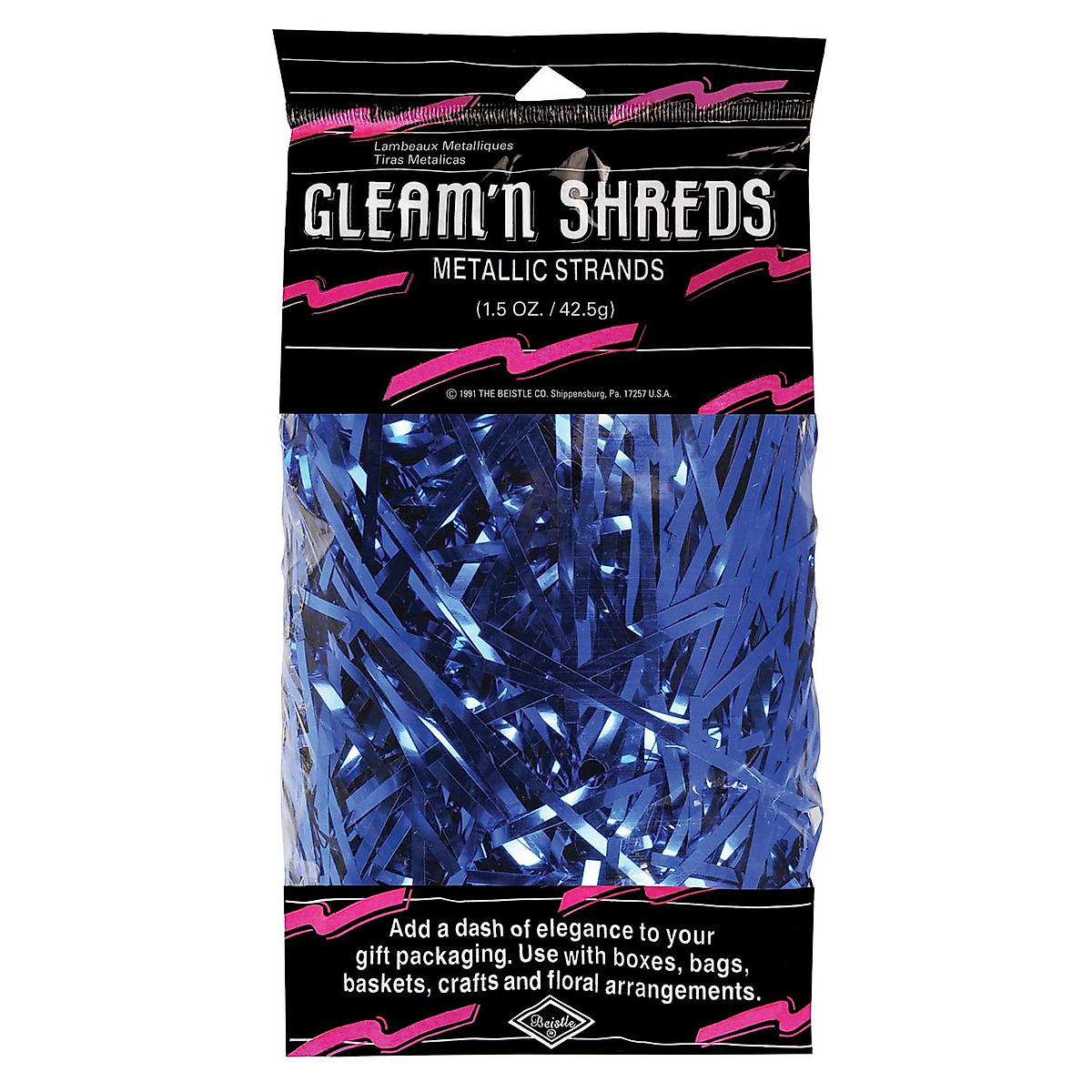 Gleam 'N Shreds Metallic Strands (blue) Party Accessory (1 count) (1.5 Ozs/Pkg)