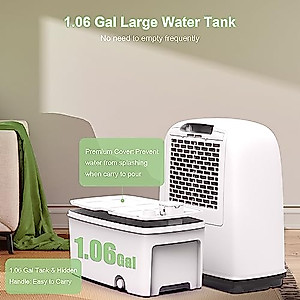 Dehumidifier for Home, RUWORA Dehumidifiers for Bedroom, 30 Pint 2500 Sq.Ft , Water Tank 1.06 Gallon, Dehumidifiers for Basement Bathroom Closet, Overflow Protection, 24H Timer