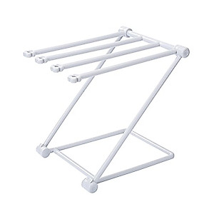 Yardwe Dish Cloth Holder Foldable Dishcloth Hanger Rag Rack Vertical Towel Drying Rack (Light Grey)