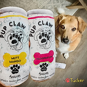 Nestpark Pup Claw Dog Toys - Funny Cute Plush Dog Toys with Squeaker - Parody (2 Pack) (Tropical Pack)