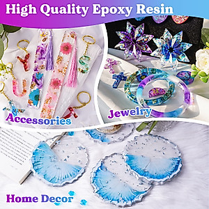 LET'S RESIN 16oz Clear Epoxy Resin,Bubbles Free Casting Resin for Art Crafts, Jewelry Making, Crystal Clear 2 Part Resin and Hardener with Mixing Cups, Stir Stick, Transfer Pipettes, Gloves