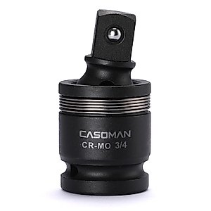 CASOMAN 3/4-Inch Drive Impact Universal Joint, CR-MO, U-Joint Sockets, Flexible, Radius Corner Design