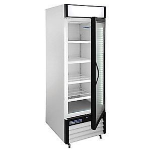 Kratos Refrigeration 69K-826 Commercial Swing Glass Door Freezer, 1 Door, 27"wide, 23 cu ft, White