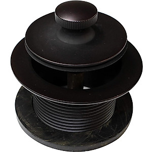 Westbrass D3324-12 1-1/2" NPSM Twist & Close Bathtub Drain Plug, Coarse Thread, Oil Rubbed Bronze