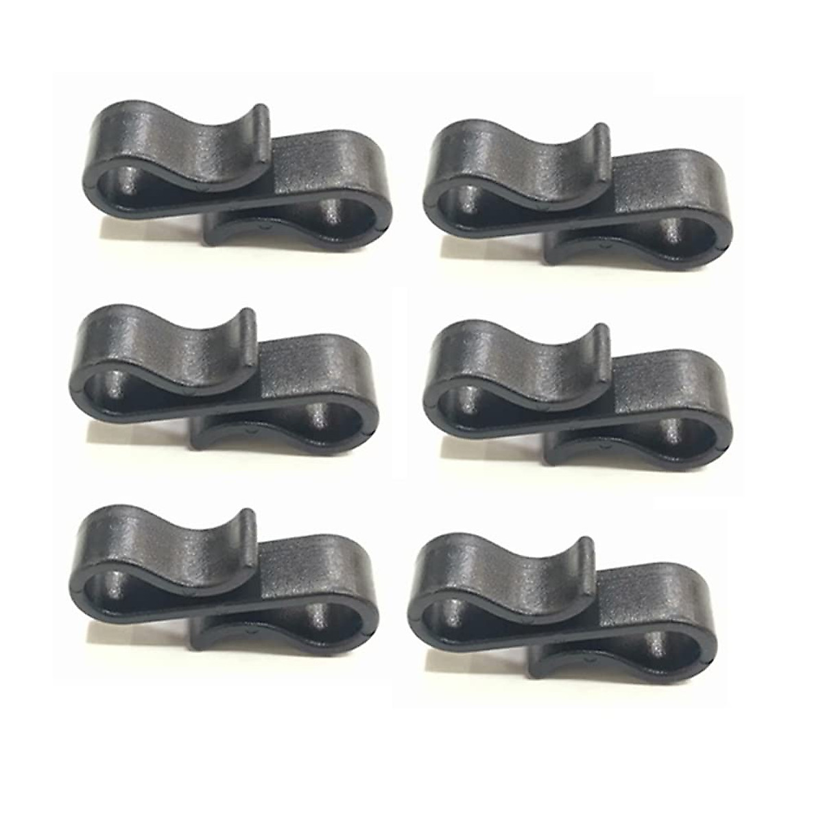 Teensery 100 Pcs Plastic S Shaped Hook Multi-Purpose Mini Hooks for Home Kitchen Bathroom Garden Shop Outdoor, Black