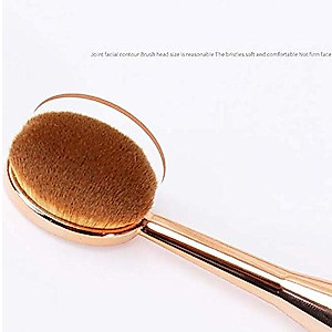 DNHCLL Oval Makeup Brush Set Upgraded Fast Flawless Application Toothbrush Foundation Concealer Blusher Liquid Cream Powder Cosmetic Blending Tools