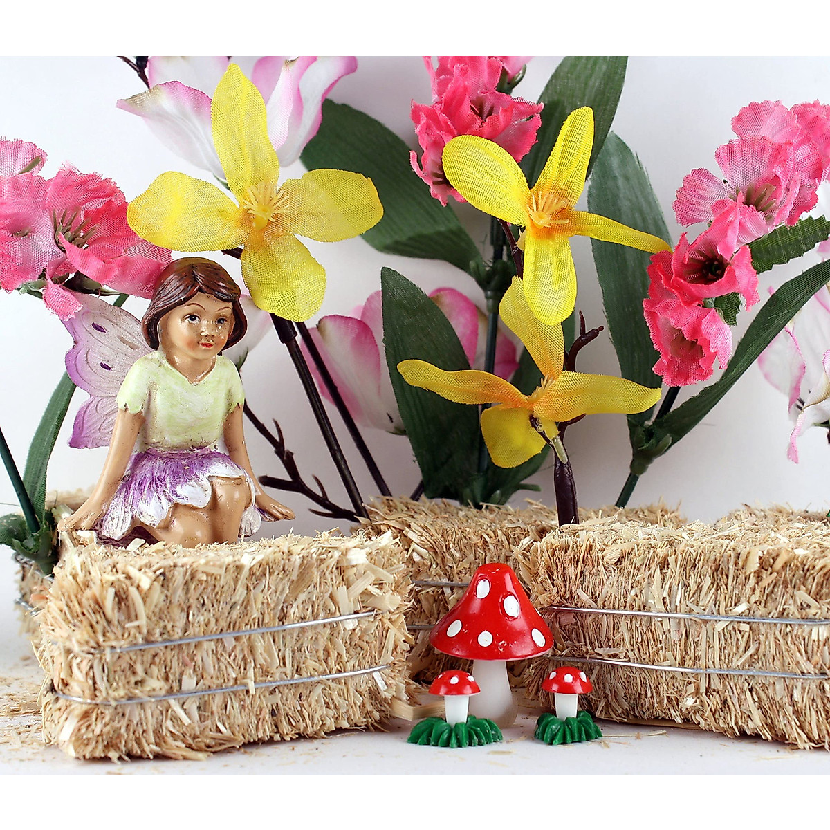 Meyer Imports Mini Hay Bales - Small - (Pack of 12) Small Decorative Hay – for Craft/Dollhouse/Farm/Halloween/Table Decoration - 2.5 x 1 Inches Each